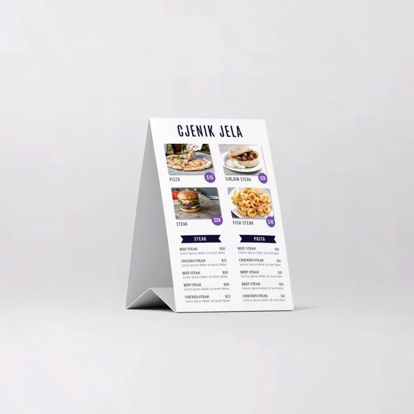 Cjenici i jelovnici | Top Print Shop | Izrada cjenika za restorane i ...
